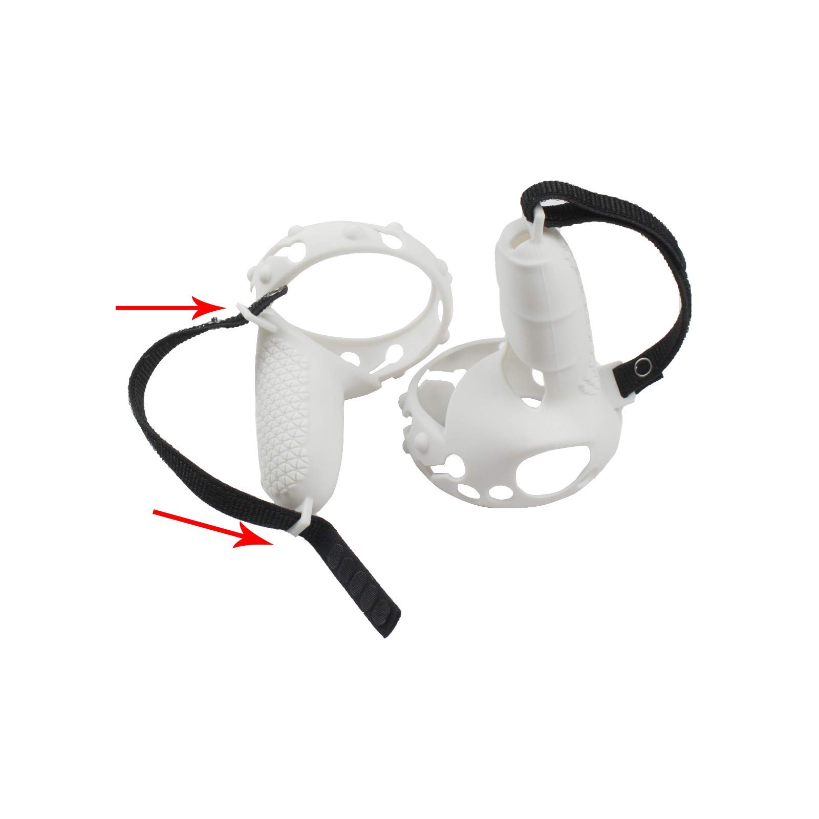 Full Protection Silicone Cover VR Headset for Quest 2 VR Premium Silicone Front Cover Controller Cover Grips Accessories Anti-Throw Sweatproof (White)