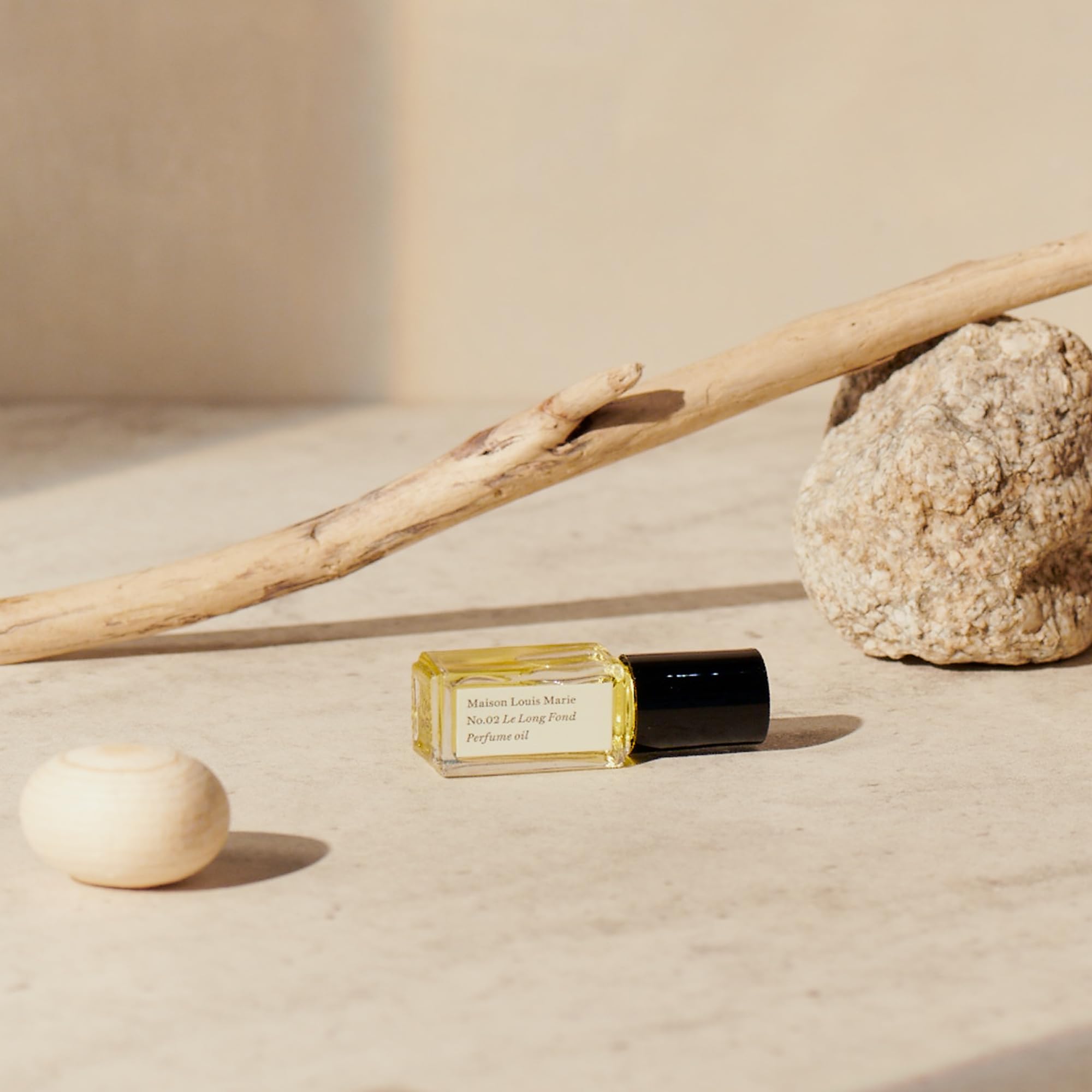 Maison Louis Marie - No.02 Le Long Fond Natural Roll-On Perfume Oil Sample | Luxury Clean Beauty + Non-Toxic Fragrance (0.1 fl oz | 3 ml)