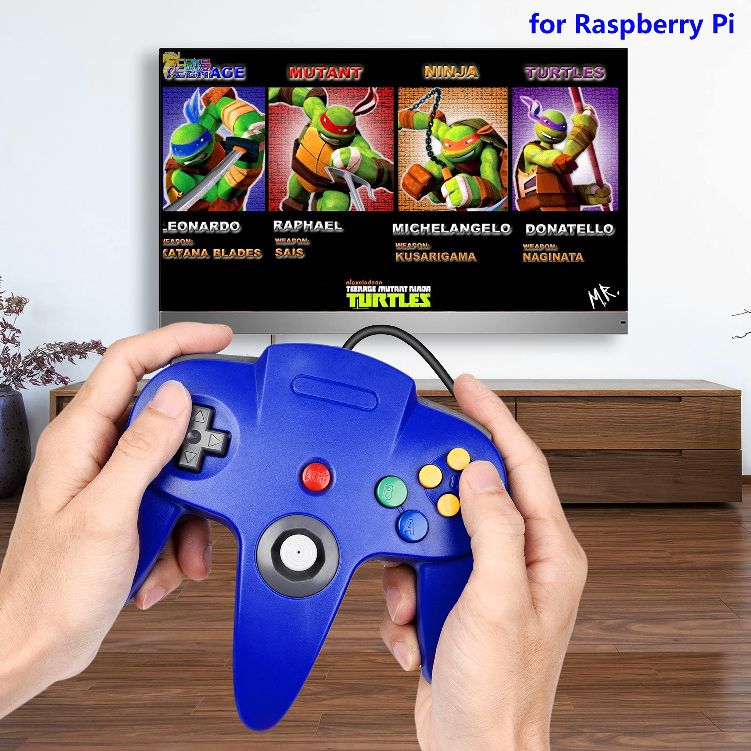 iNNEXT [Bundle USB Version] 2 Pack USB Classic Controller, PC N64 & SNES Controller Joystick for Windows PC MAC Linux Project 64 Retropie OpenEmu Emulator(Plug & Play)(Gray/Clear Orange)