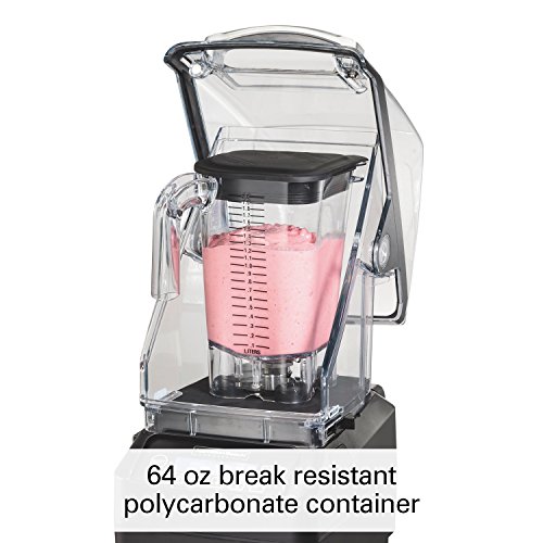 Hamilton Beach Commercial HBH755 The Eclipse Blender, 64 oz./2L, 3 hp, Quiet Blend Technology, 18.5" Height, 8.5" Width, 10.75" Length, Black