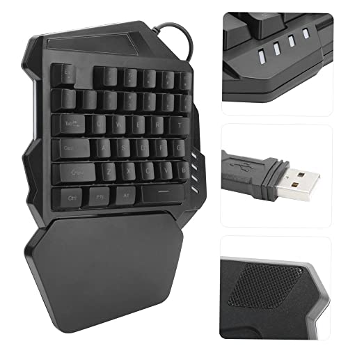jiabaoyu Enhance Your Gaming Experience with The -Handed Gaming Keyboard - Compact USB Wired RGB Backlit Keyboard with 35 Keys for Computer - Illuminated and Perfect for Gaming