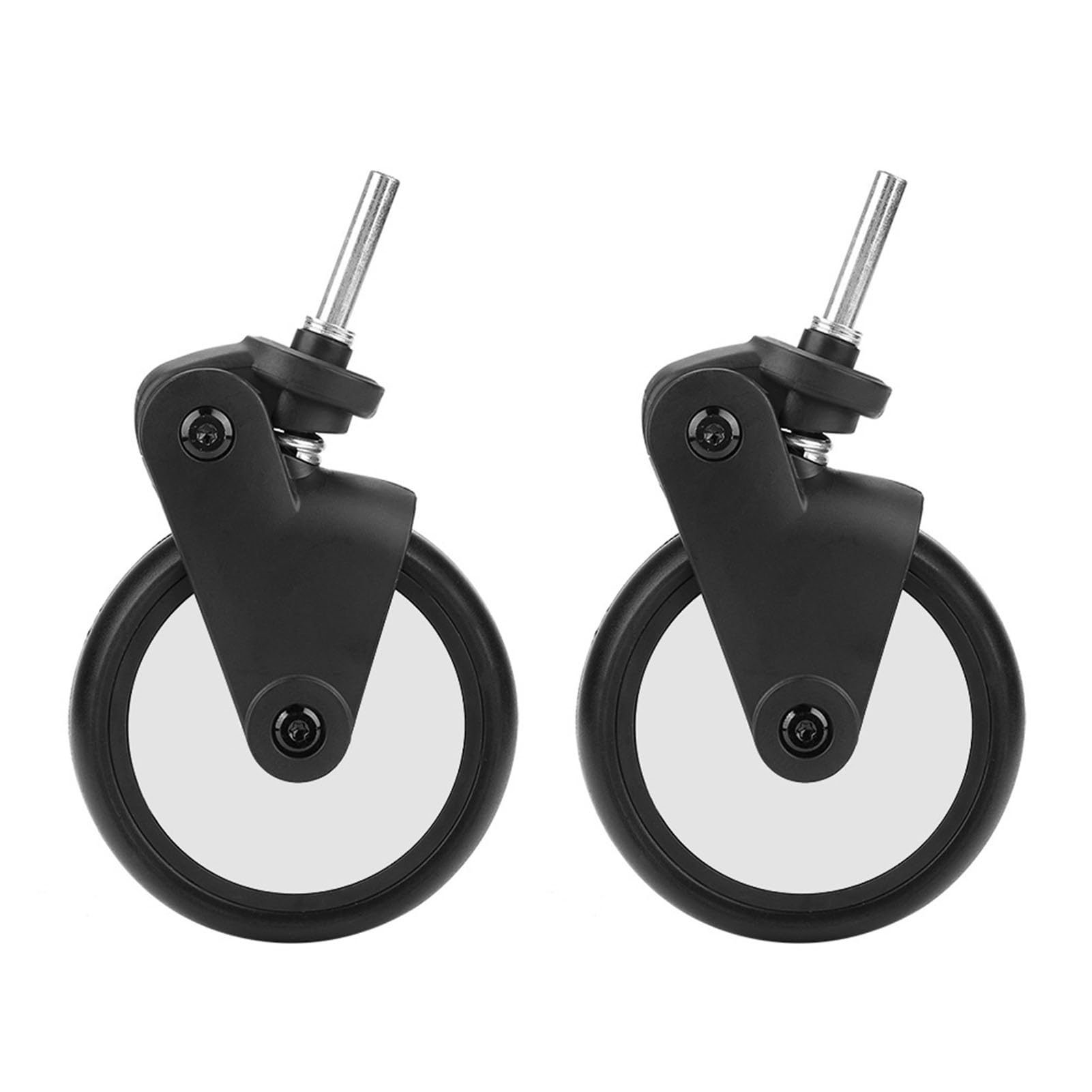 GLOGLOW Front Wheel Set for Baby Jogger, Premier Strollers Replacement Caster Wheels Set Baby Strollers Rubber Wheels Accessories Yoya Vovo Wheel Kids Carriage with Tools(Front Wheel)