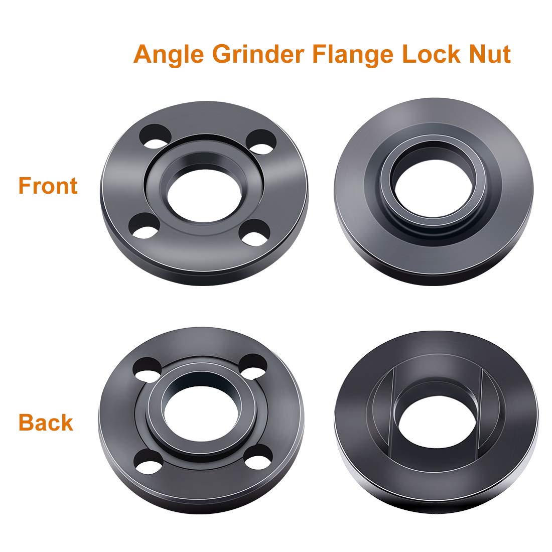 Grinder 5/8-11 Flange Angle Wrench Spanner Metal Outer Inner Lock Nut kit for Dewalt Milwaukee Makita Bosch BLack & Decker Ryobi 193465-4