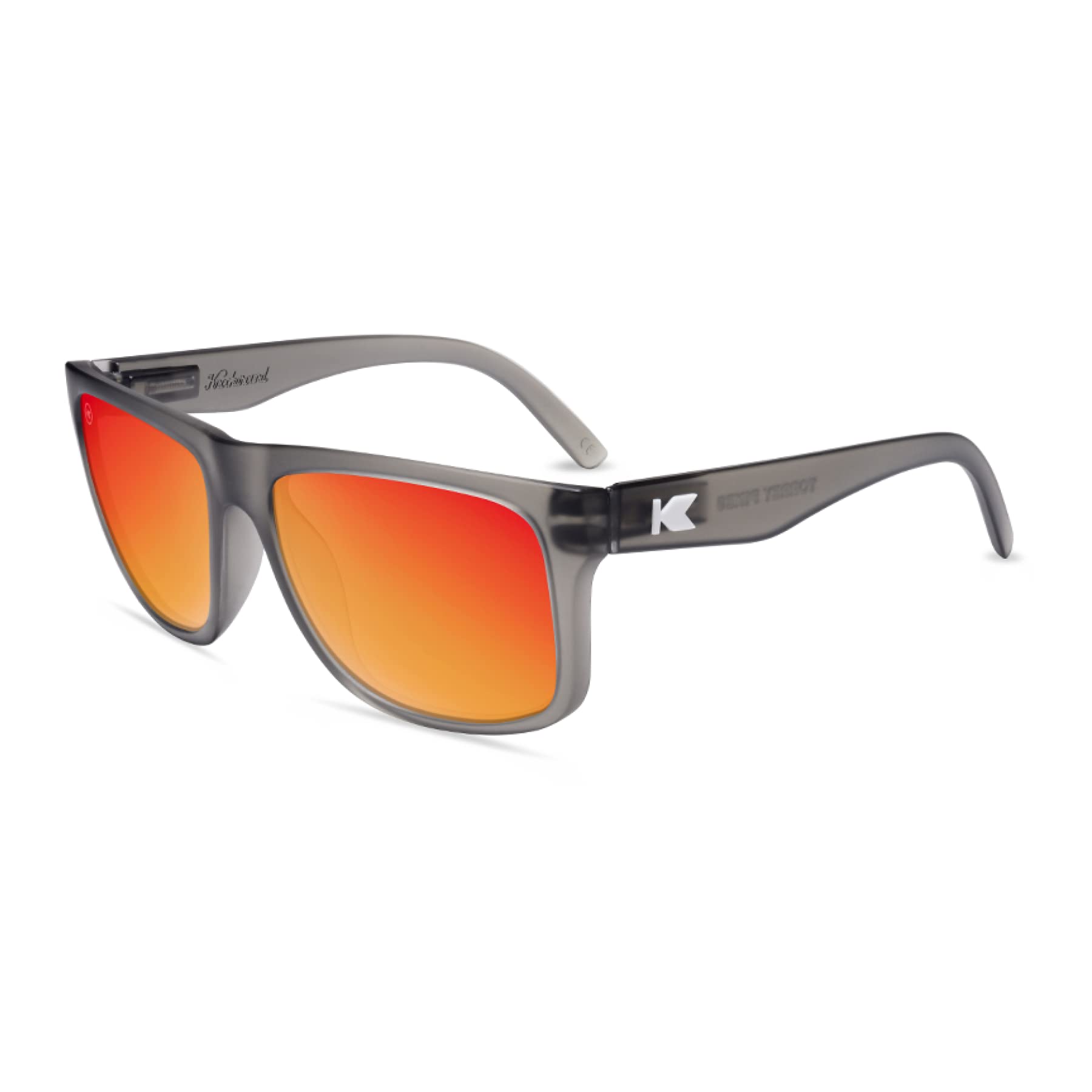 Knockaround Torrey Pines Sunglasses With Full UV400 Protection For Men And Women, Matte All Black Frames/Sky Blue Reflective Lenses