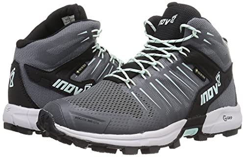 Inov-8 Women's Roclite G 345 GTX. Hiking Boot, Grey/Mint, 8