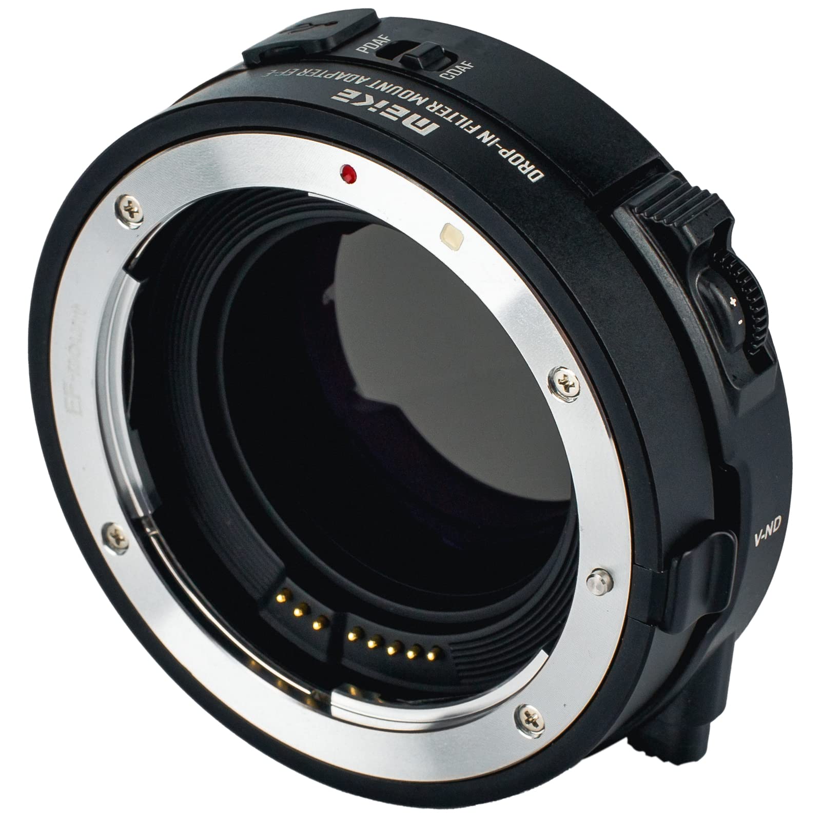 Meike MK-EFTE-C VND Metal Auto-Focus Mount Lens Adapter with Drop-in Variable ND and Clear UV Filters Converter for Canon EF/EF-S Lenses to Sony E Mount Cameras A9 A7III A7II A7 A7R3 A7R4