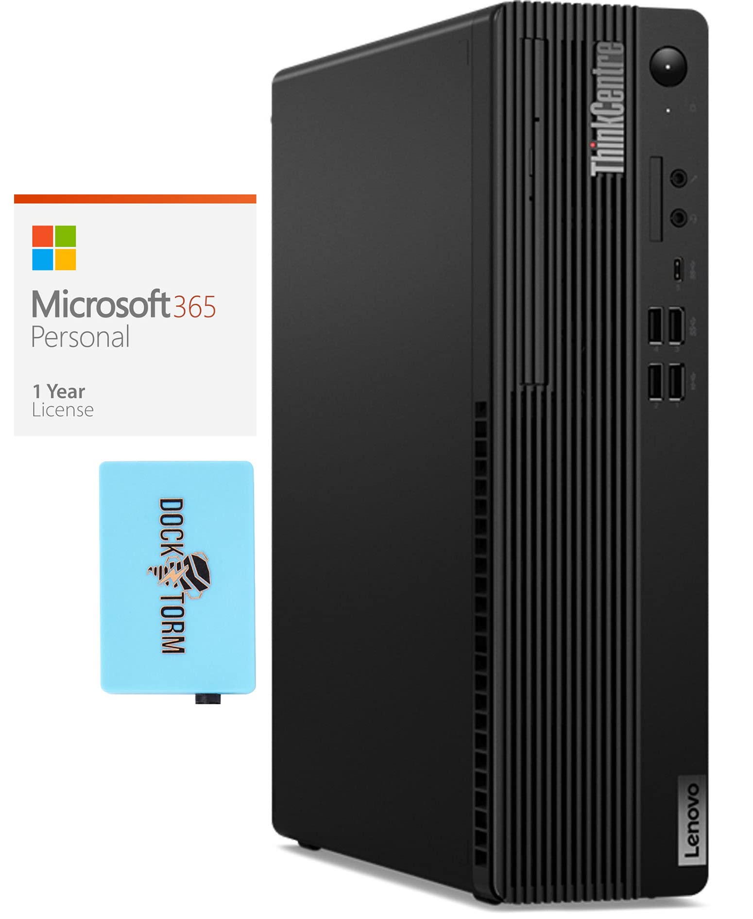Lenovo ThinkCentre M70s Home & Business Desktop (Intel i5-10400 6-Core, 8GB RAM, 4TB SATA SSD, Intel UHD 630, HDMI, USB 3.2, Display Port, Win 11 Pro) with MS 365 Personal, Hub