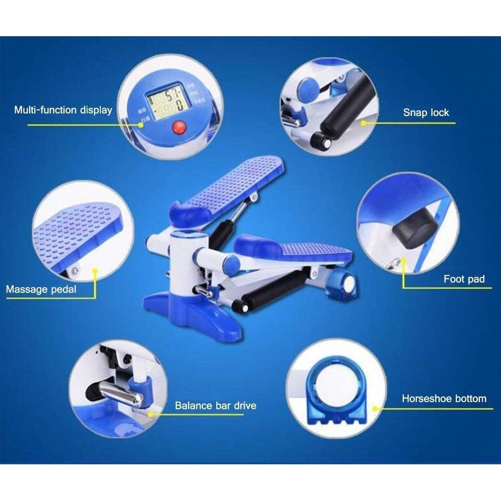 GRETD Desk Elliptical Mini Stepper - Under Desk Elliptical Steppers for Exercise Desk Pedal Exerciser with Unique Design Blue 403021cm