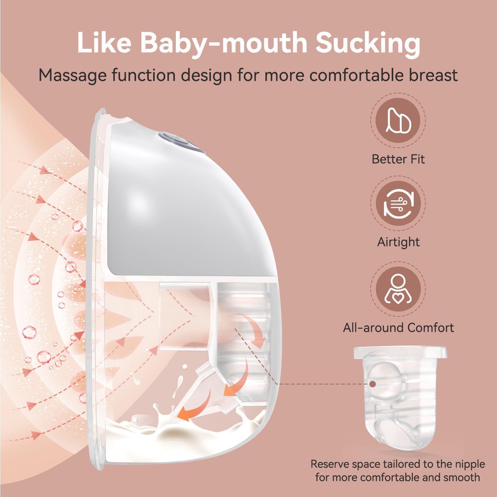 Hands Free Breast Pump, Wearable Breastfeeding Pump with Wireless Remote Controller, MomWills FSA HSA Eligible Portable Electric Ultra Light Breast Pumps with 2 Modes & 9 Levels, Low Noise, S28