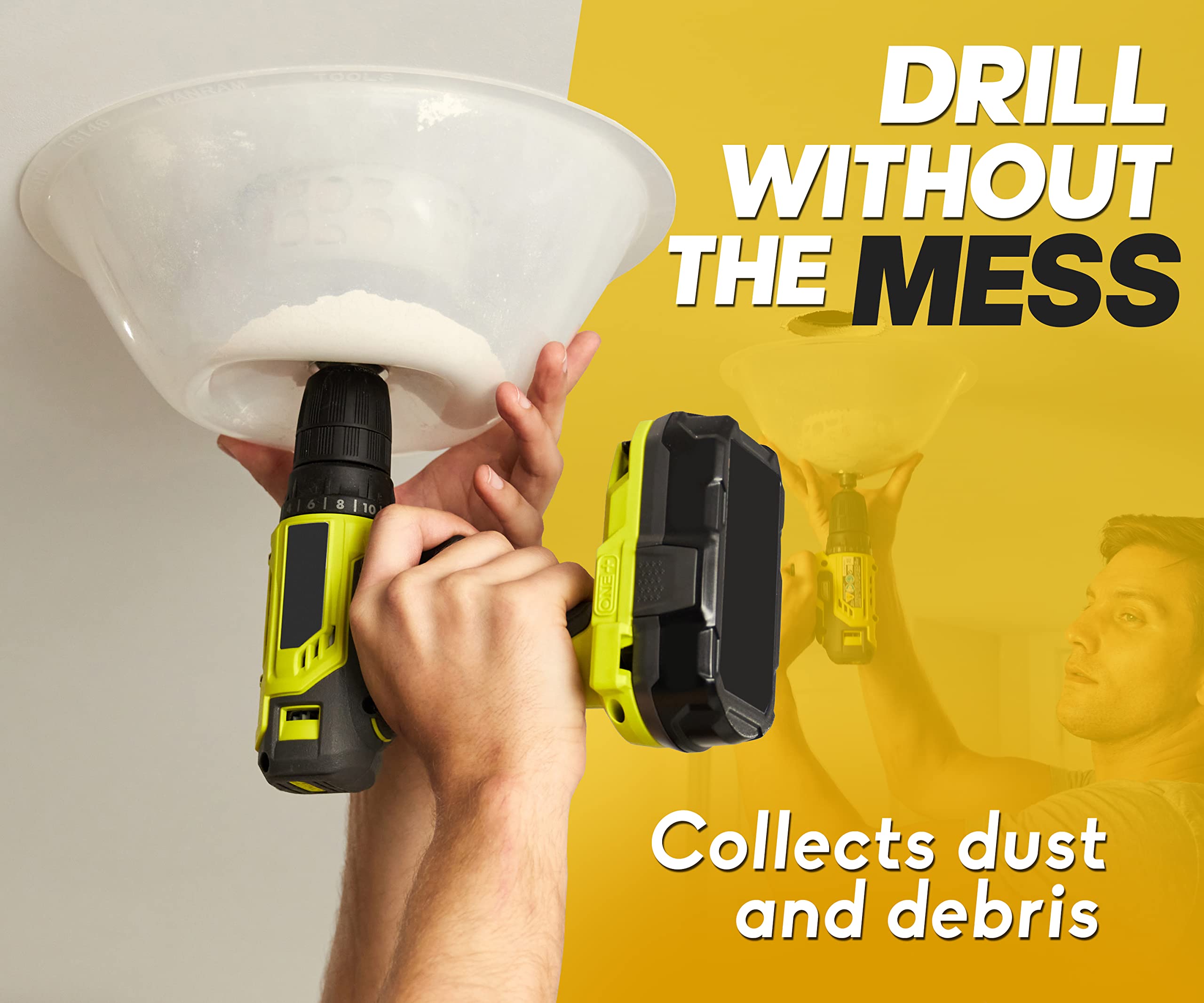Hole Saw Dust Bowl (2 Pack) - Dust Bowl for Hole Saw, for Installing Recessed Lights and Works with All Hole Saws