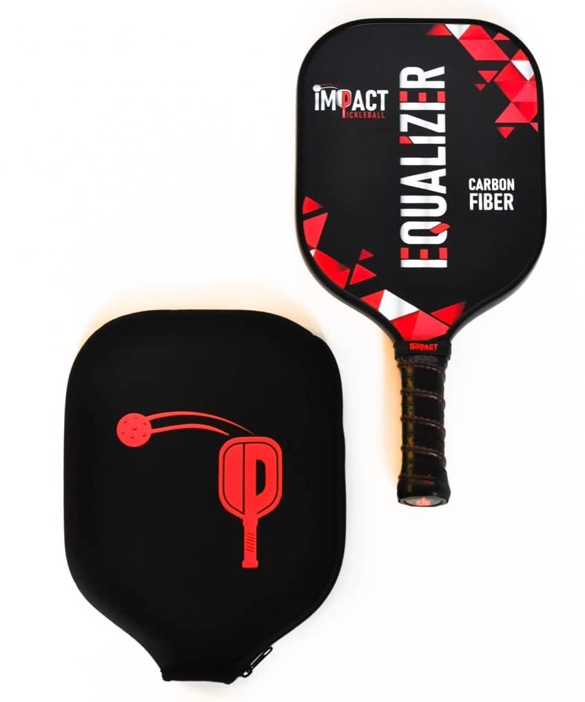 Impact Equalizer Pickleball Paddle - UD Carbon Fiber Face, Dual Polymer Honeycomb Core, Granular Graphene Texture for Spin and Control, 8 oz, 16mm Thick