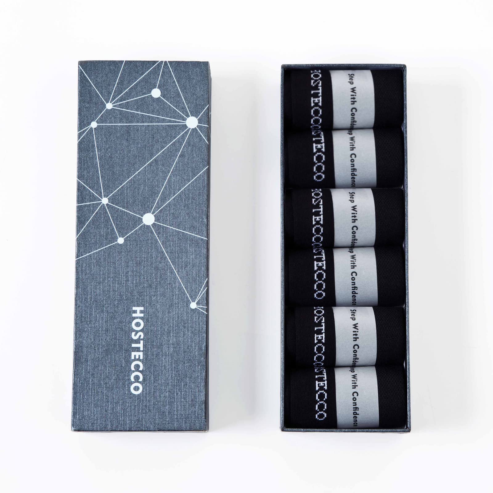 HOSTECCO Odor Resistant Socks for Men and Women 6 Pairs Pack Moisture Control White Black Grey Socks