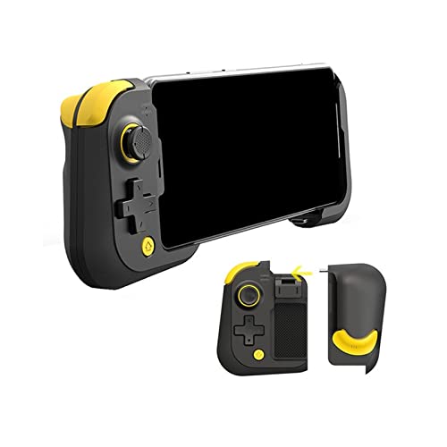 KONSEV Game Controller Compatible with PG-9211 Mobile Phone Gamepad Detached Left & Right Handles Bluetooth Game Controller for iOS Android with Storage Bag Game Accessories