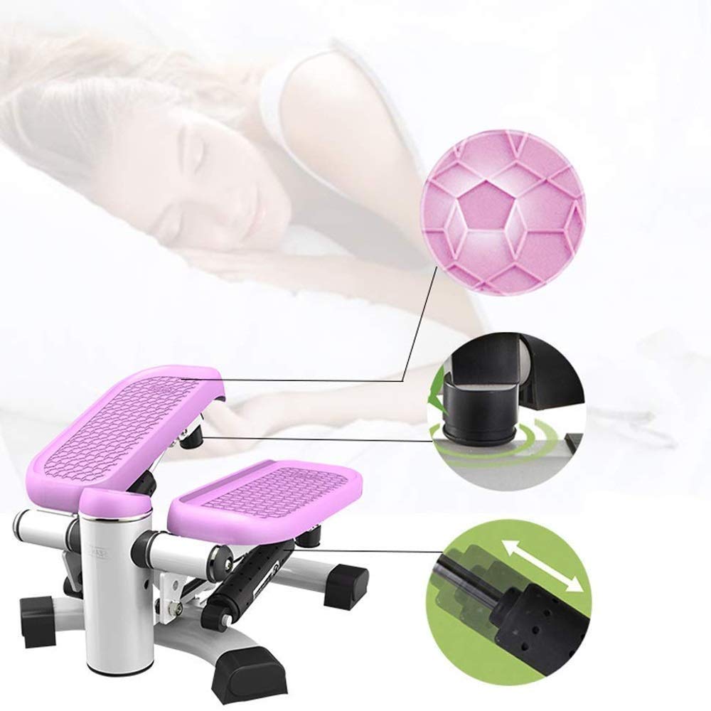 GRETD Air Stair Climber Step Exercise Fitness Machine w/Bands Aerobic Equipment (Color : A)