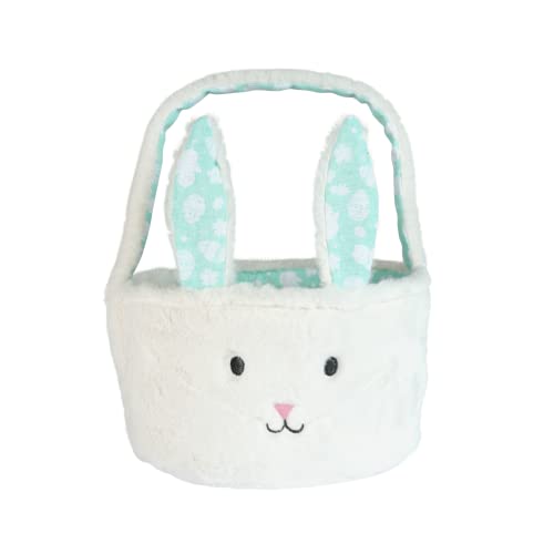 Homarden Easter Eggs Basket - Cute Green Bunny Baskets with Foldable Ears - Perfect for Girls & Boys Easter Egg Hunts - Easter Baskets for Kids