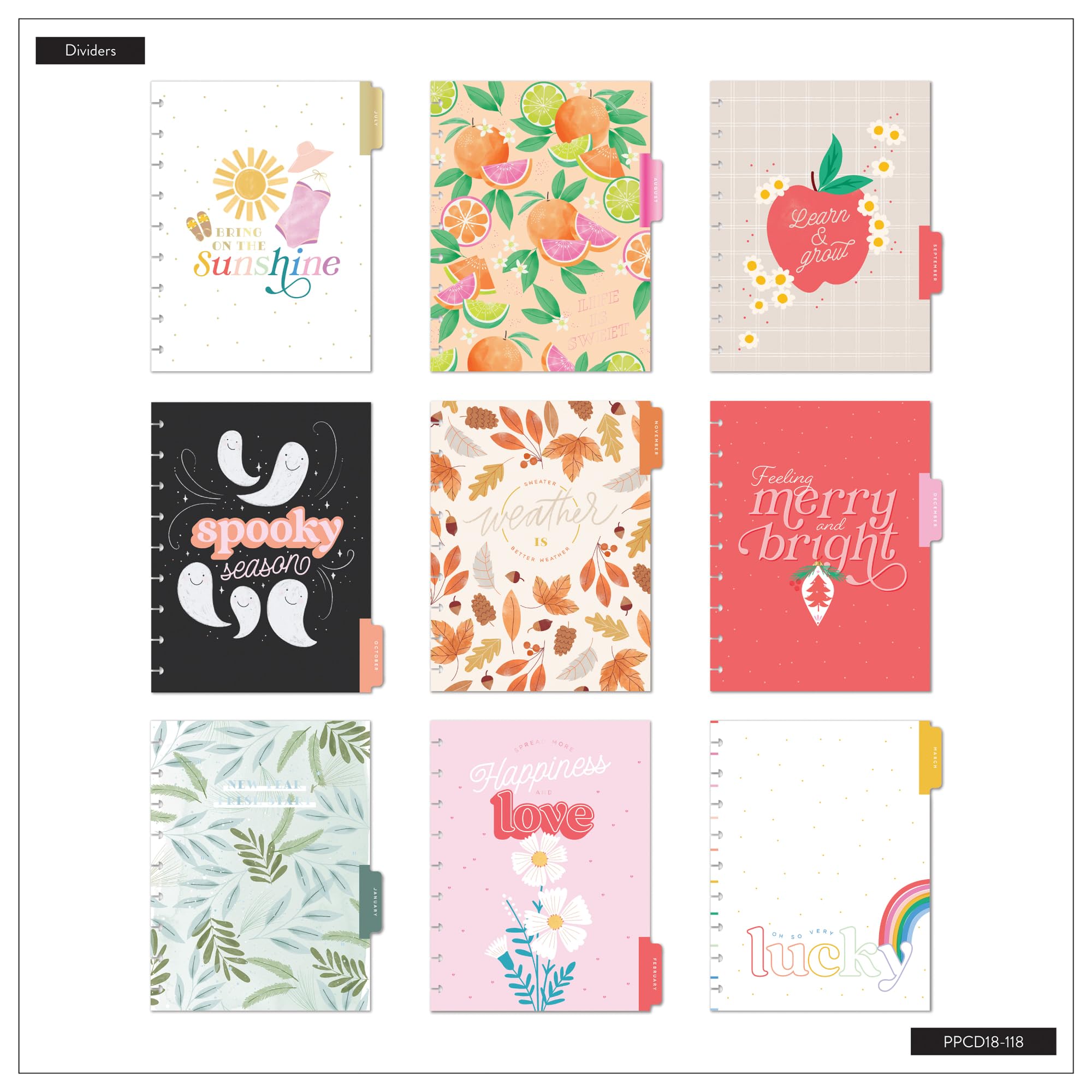 Happy Planner Classic 18-Month Planner-Seasonal Whimsy; July '23 - Dec. '24