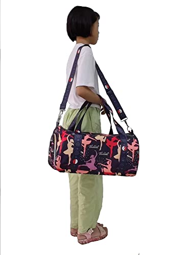 Girl's Ballet Dance Sports Gym Duffel Bag Small Weekender Ovenight Travel Carry On Tote