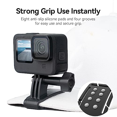 Head Strap Mount with Cap Clip, Quick Release Head Belt Mount Compatible with GoPro Hero 11/10/9/8/7/6/5, Fusion, Max, DJI OSMO and Most Action Cameras
