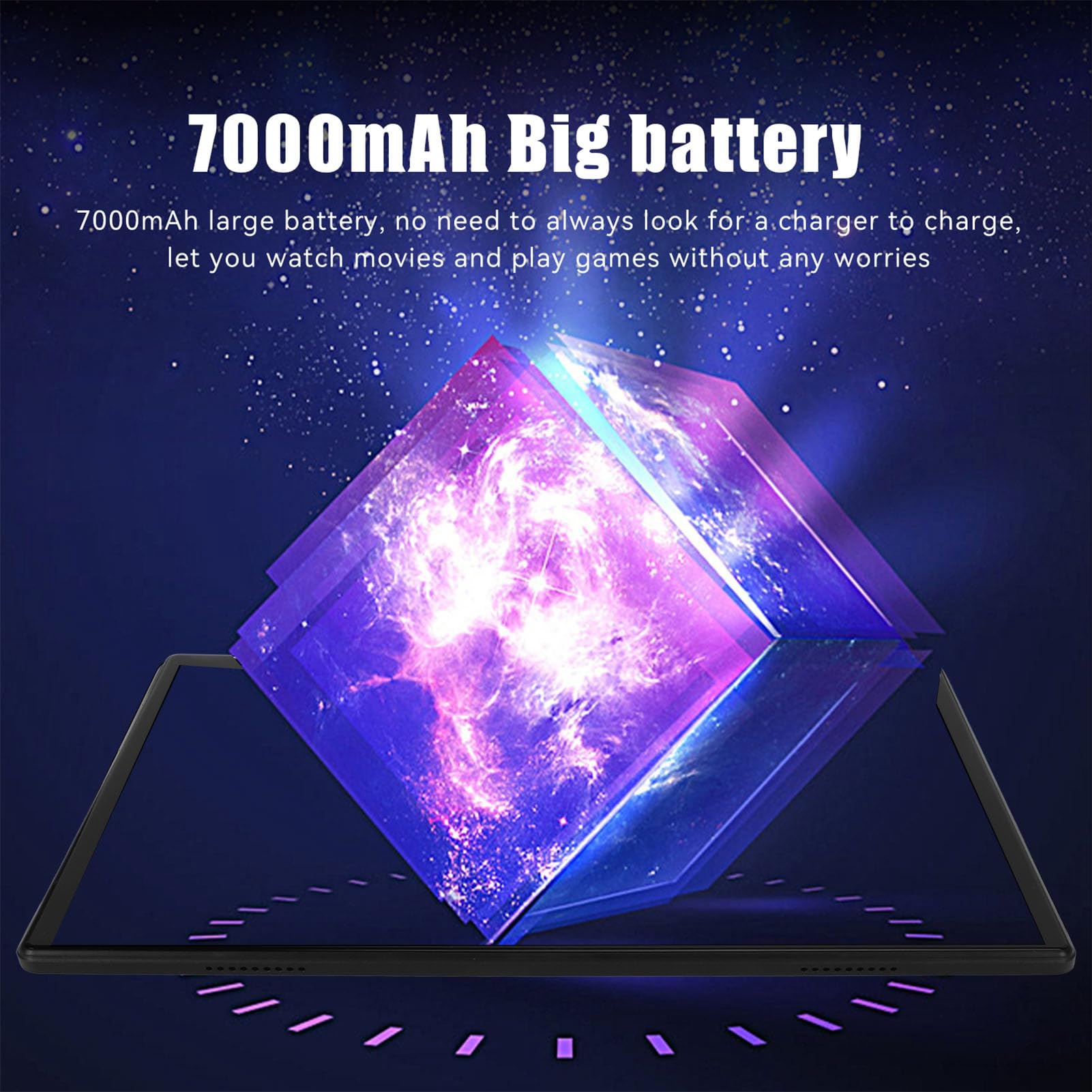 HEEPDD 10.1 Inch Tablet, 8 Core CPU 5G WiFi Tablet PC 100‑240V with Keyboard 12 for Office (US Plug)