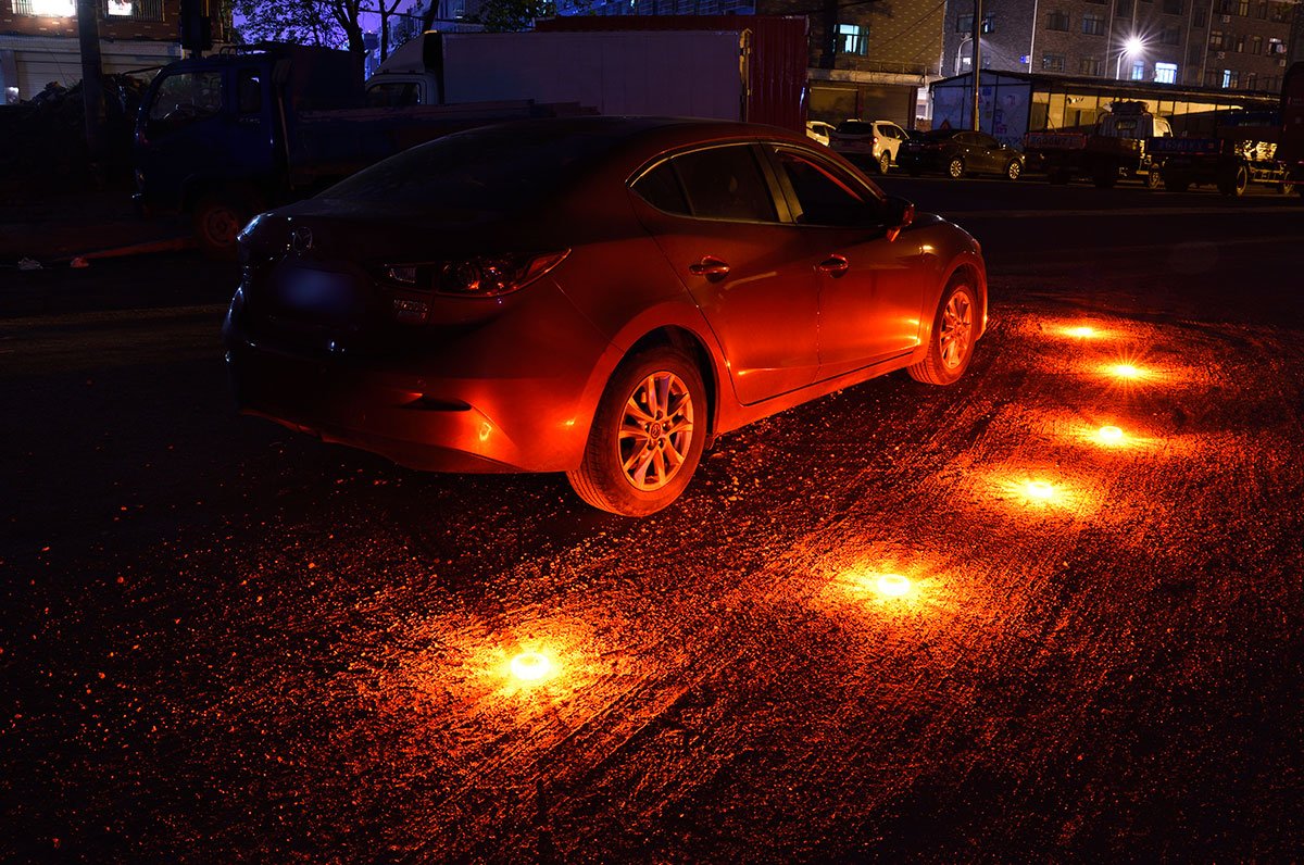 goofy LED Safety Flares Kit for Road Emergency Warning Flashing Signal Reflectors, for Car Motorcycle Boat,6 Pack