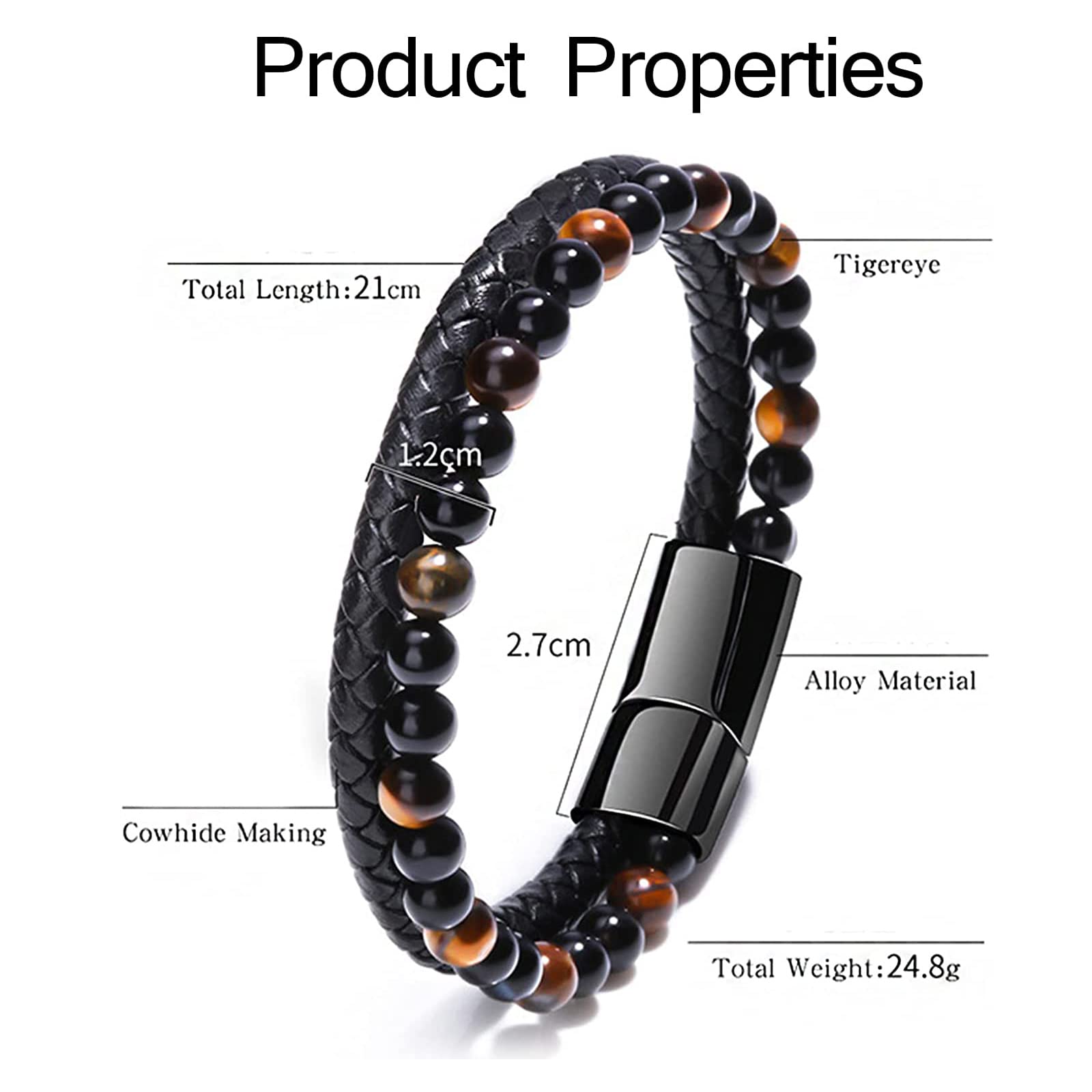 Humanic+ Pro MAXHematie Beaded Bracelets, Humanic+ MAXHematie Beaded Bracelets, Humanic+ Beaded Bracelets,Natural Crystal Beaded Thermogenic Therapy Bracelets for Women Men (5pcs)