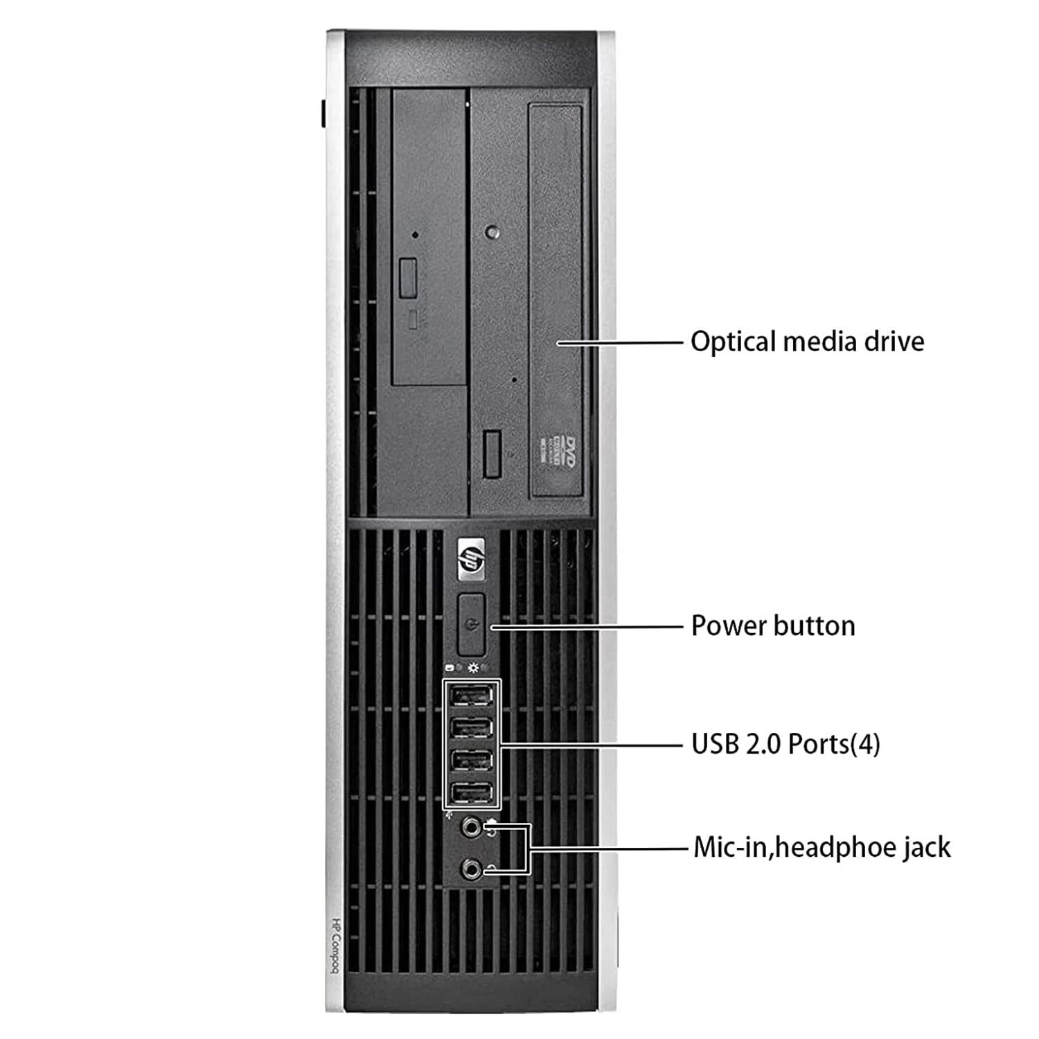 HP Elite Desktop Computer PC, 3.1 GHz, Intel Core i7, 8GB RAM, 500GB HDD, MTG New 22 inch LED Monitor, RGB Speaker and Keyboard Mouse, WiFi, Windows 10 Pro (Renewed)