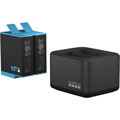 GoPro HERO9 Black Action Camera with GoPro Dual Battery Charger + Battery for HERO9 Black & 128GB Micro-SD Card