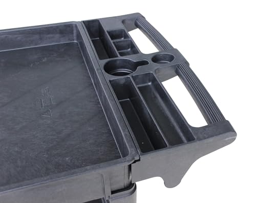 MaxWorks 80858 500-lb Utility Service PP Cart with Two Trays and Wheels 46 inch x 25.5 inch x 33.5 inch Overall Dimensions
