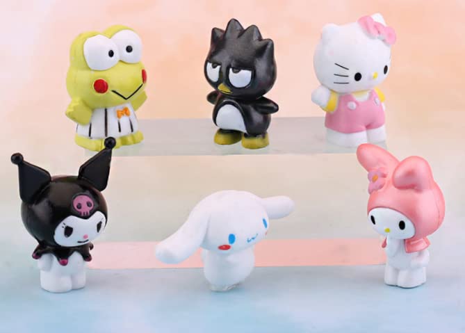 HORNO 6 pcs Cute Lovely Mini Animal Figure For Cake Topper,Garden Cake Decoration,Plant Etc.