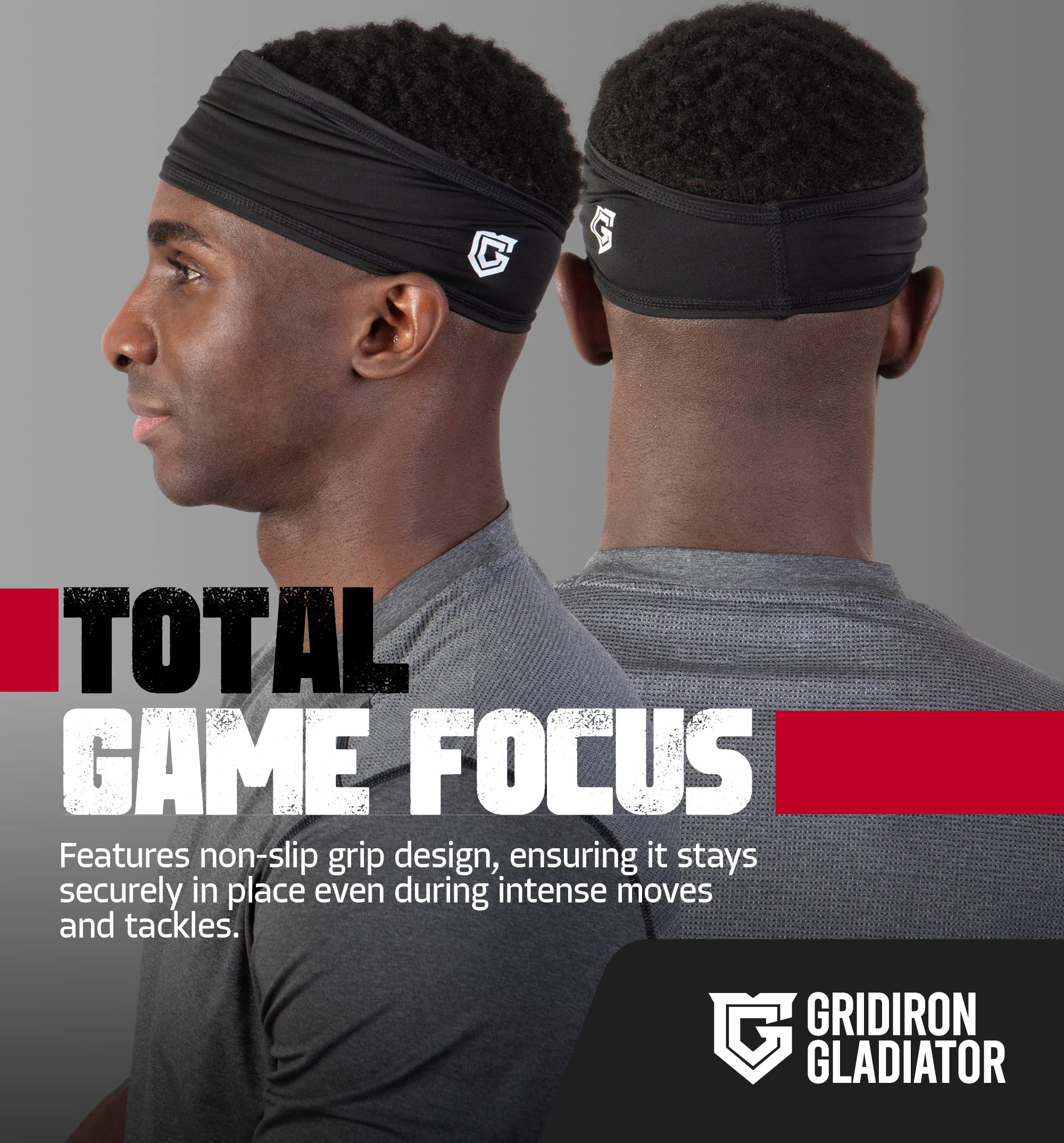 Gridiron Gladiator Skull Bandana - Men's Sports Headwrap for Workout and Football