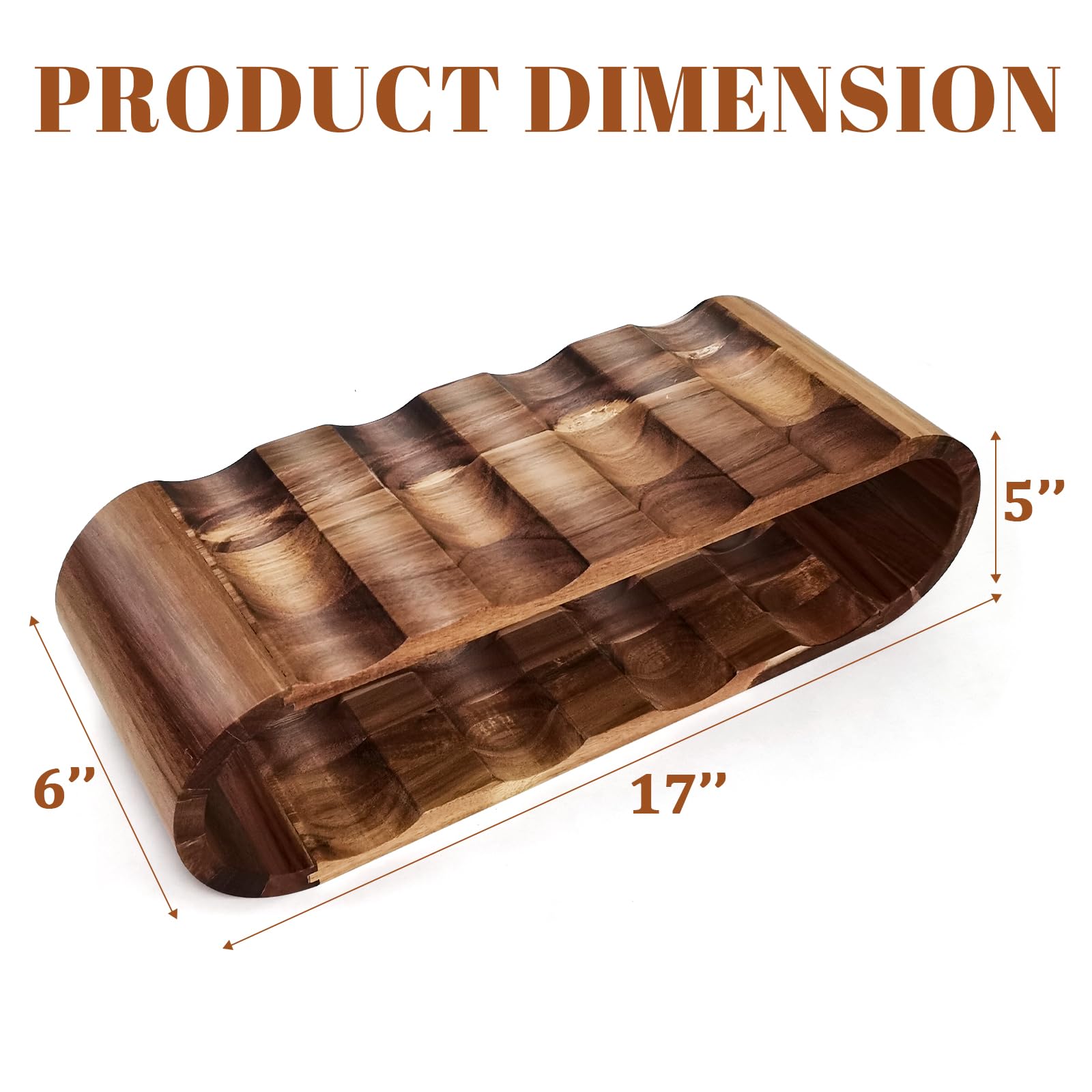 GooComfy (2023 Upgrade) Wooden Countertop Wine Rack, 8 Bottles Tabletop Champaign Holder, for Home Display and Wine Gift