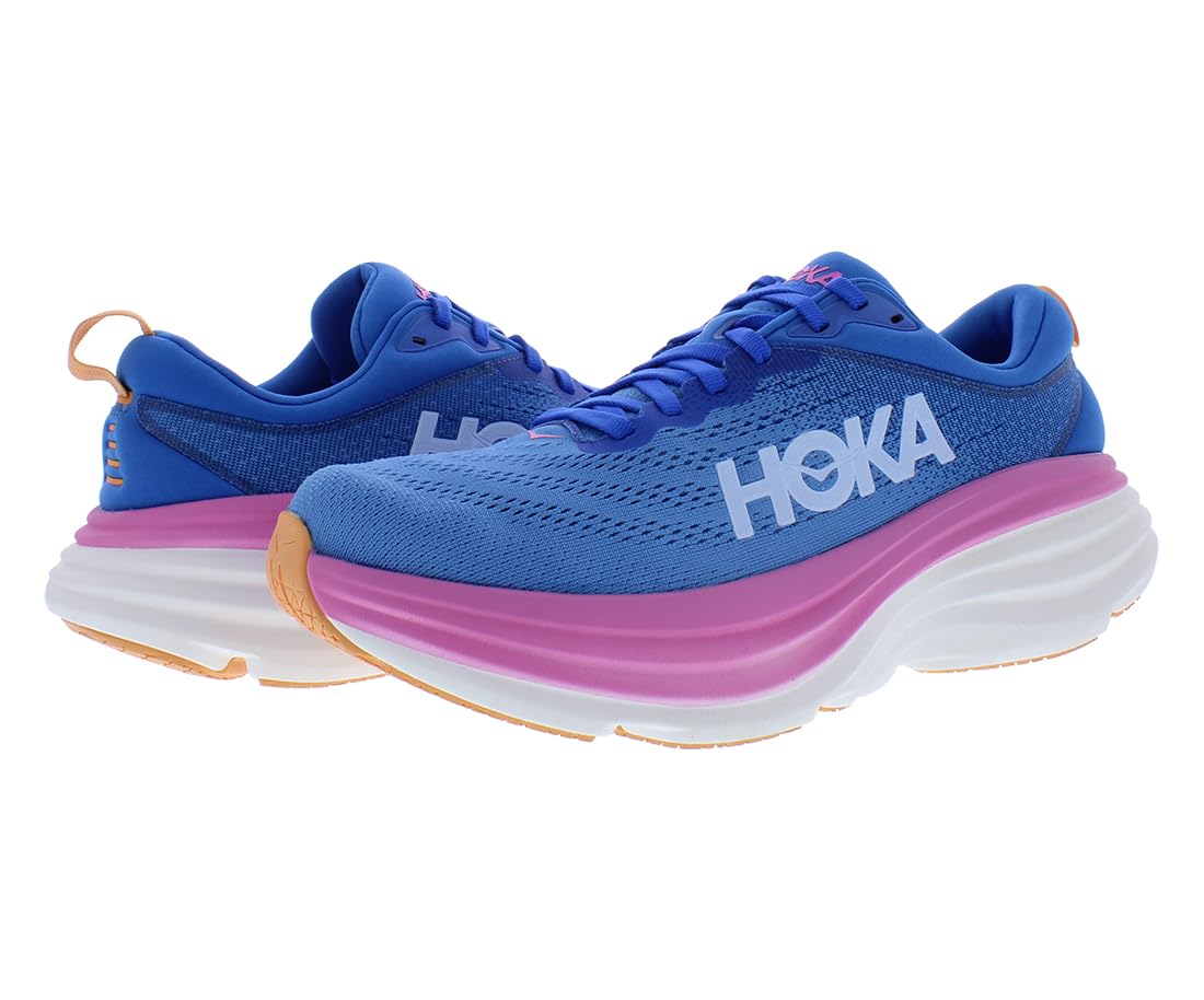 HOKA ONE ONE Bondi 8 Womens Shoes Size 6.5, Color: Nimbus Cloud/Luminary Green