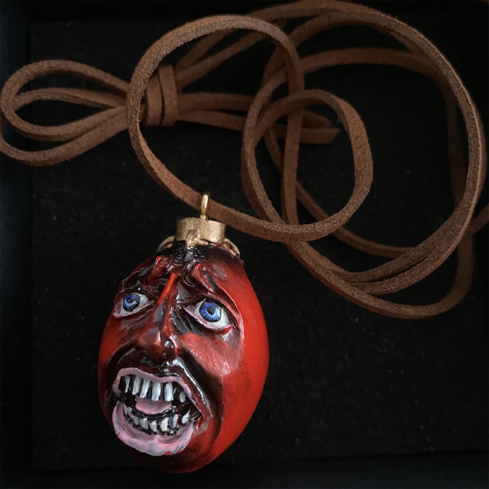 ham 1997 Griffith Berserk Crimson Behelit Necklace Guts Beheritto The Egg Of The King Pendant Free With Chain Copper, Red