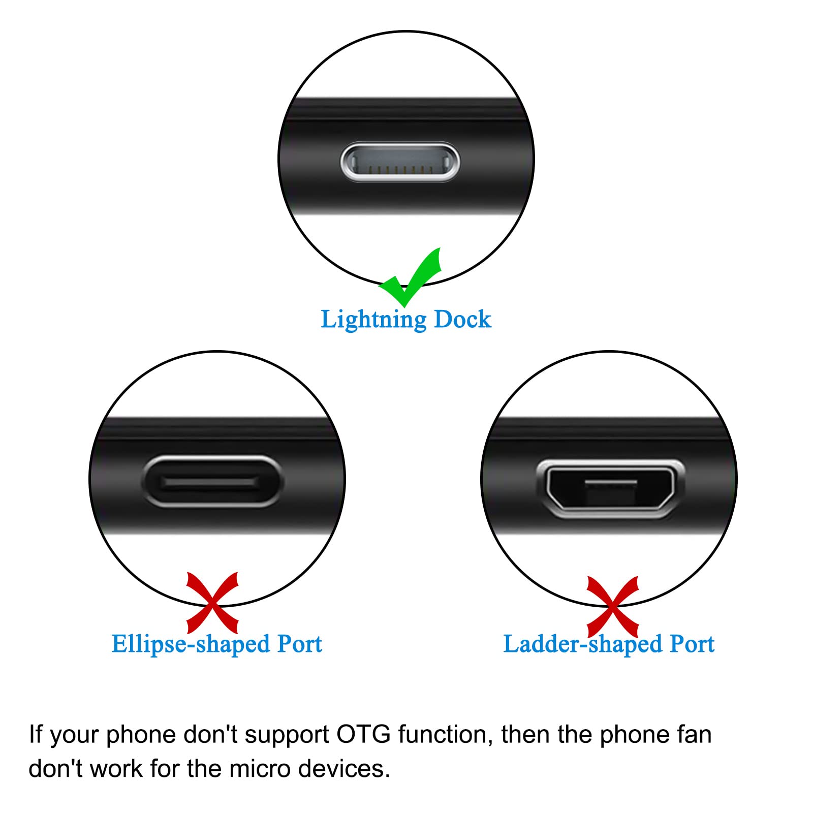 iPhone Fan, 3 Pack Portable Cell Phone fan Compatible for Mini Fan for iPhone 14, iPhone 14 Pro, iPhone 14 Pro Max, iPhone 13/13 Pro Max/13 Mini, 12/12PlusXR, XS, X, 11/11 Plus, 8/8 Plus, ipad