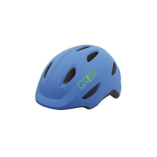 Giro Scamp MIPS Youth Recreational Cycling Helmet - Matte Blue/Lime (2022), Small (49-53 cm)