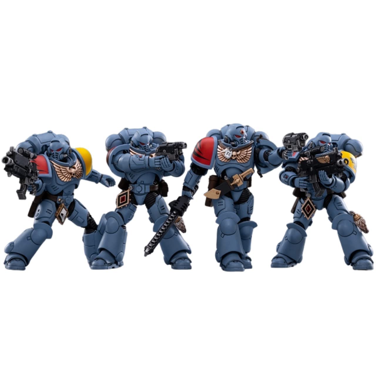 JoyToy Warhammer 40K 1/18 Action Figure Space Wolves Claw Pack Model(Set of 4 Figures), Blue