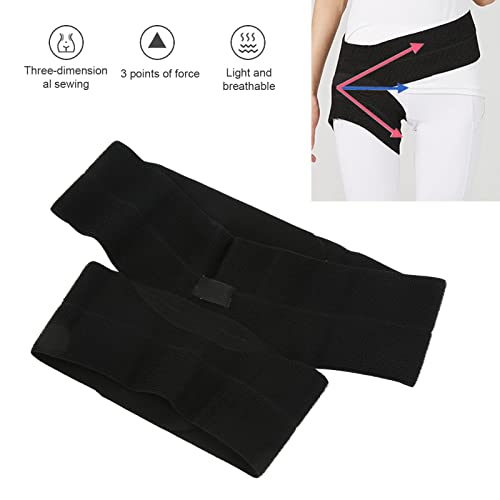 Groin Support Brace, Hip Compression Professional Design 3 Points Force for Injury Sprain Relief for Hip Flexor Recovery
