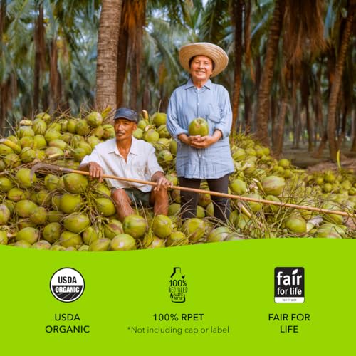 Harmless Harvest Organic Coconut Water Drink, Hydrate with Natural Electrolytes, No Sugar Added, Fair for Life Certified, Original Coconut Water 12 Fl Oz (Pack of 12)