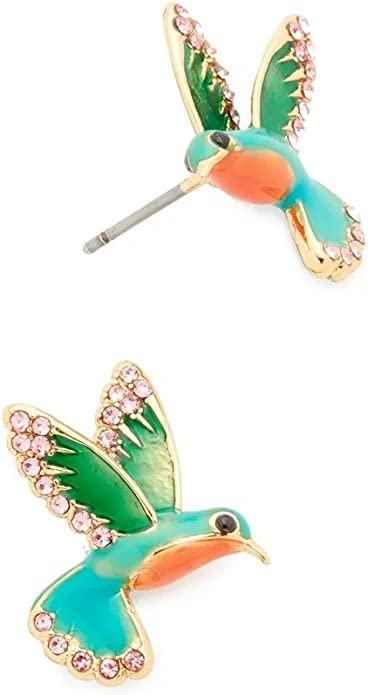 Hummingbird Earrings Scenic Route (Blue Green Orange)