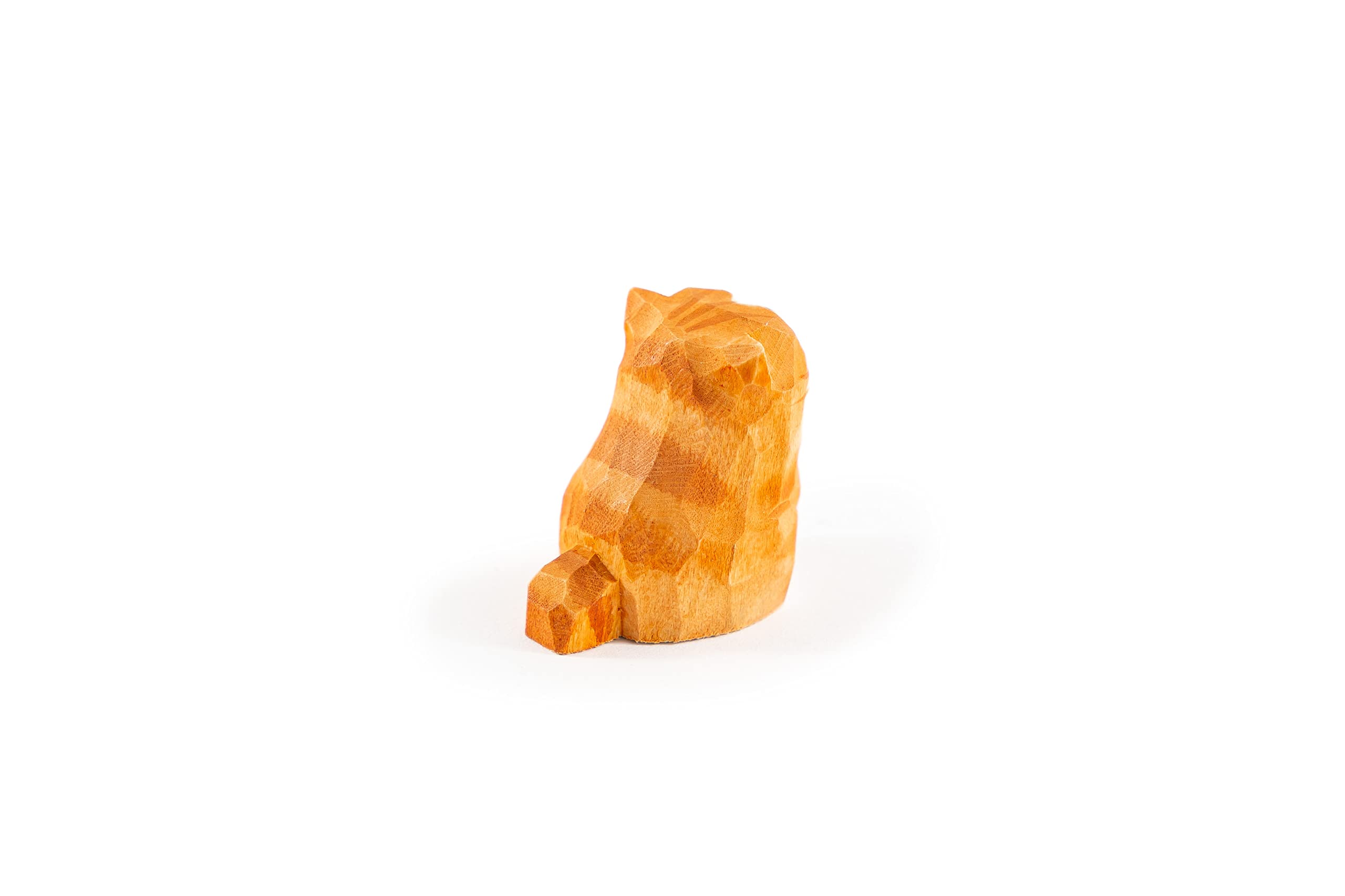 Islandoffer Wooden Carving Cute Kitten [Animal Series]