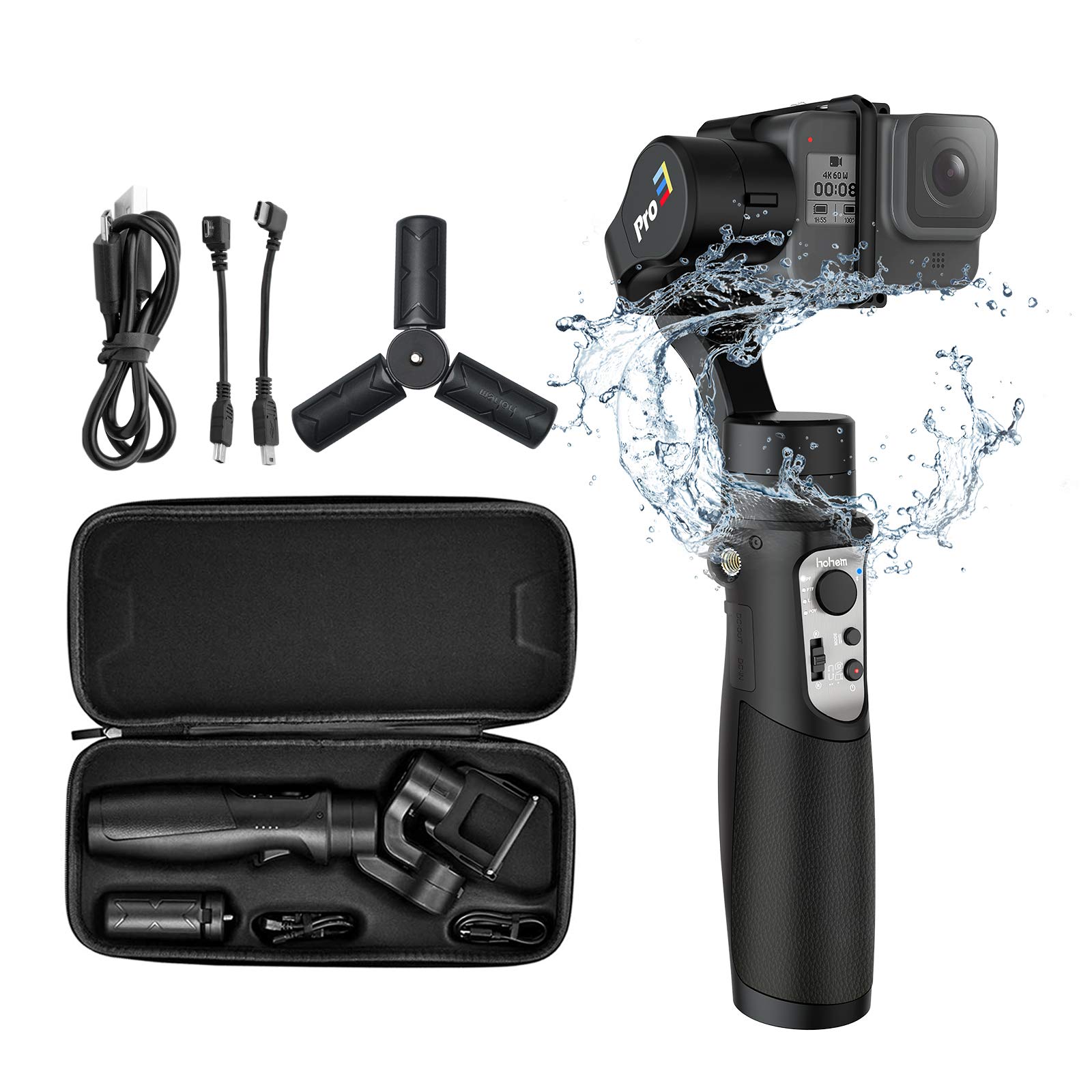Gimbal Stabilizer for Smartphone, Selfie Stick Tripod with Face Tracking & 360°Rotation, Phone Tripod Stand with Remote, Phone Gimbal with Auto Inception for Vlogging