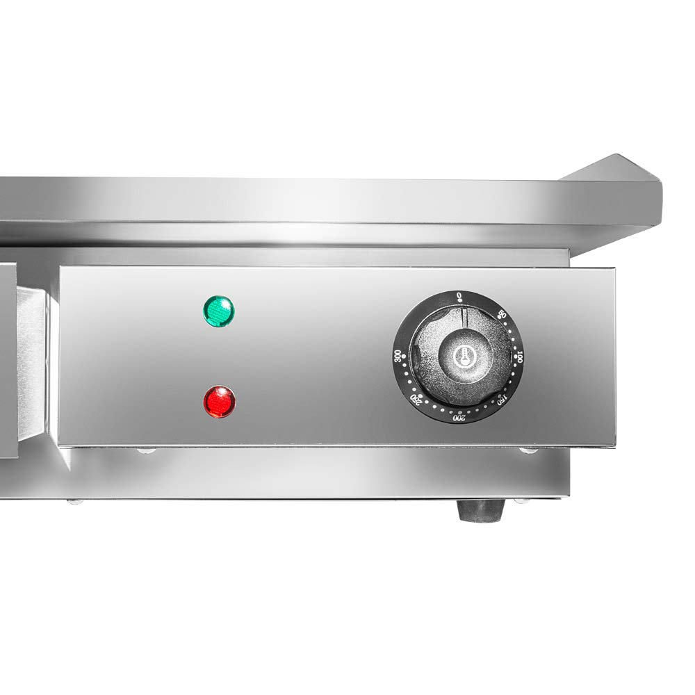 GorillaRock Flat Top Griddle | Teppanyaki Grill with Single Thermostat | Commercial Griddle | 21.50β x 16.00β | 110V