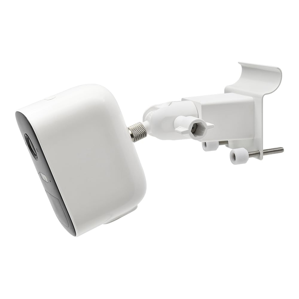 Holicfun Vinyl Siding Mount, No-Drill Adjustable Siding Clip for Security Cameras and Solar Panels, Compatible with Ring, Blink, Arlo, Eufy, Wyze, Google Nest, SimpliSafe, and More - White