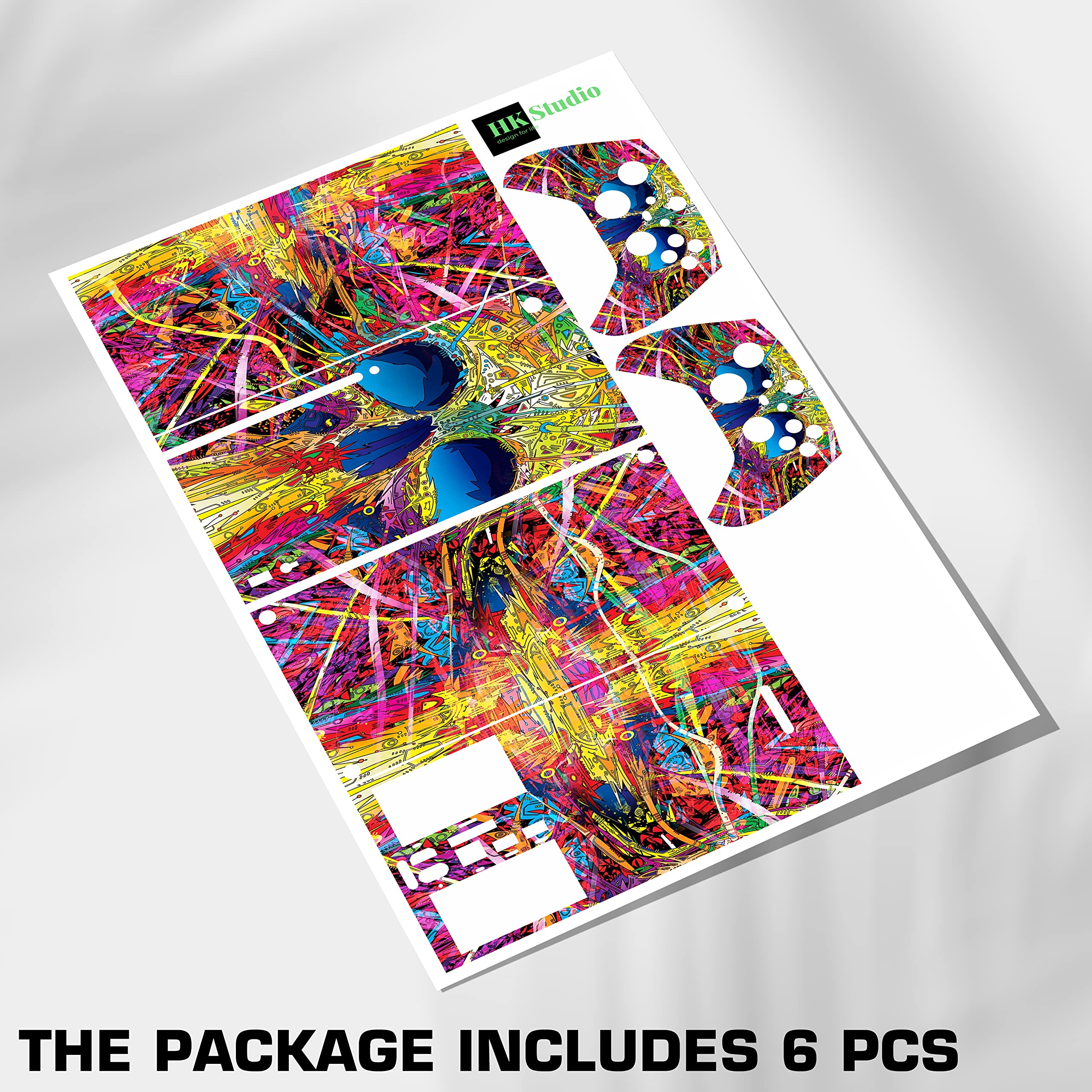 HK Studio Hippie Skull Decal Sticker Skin to Cover X-Box Series X with No Bubble, Waterproof, Full Protection - Including 2 Controller Skins and Console Skin