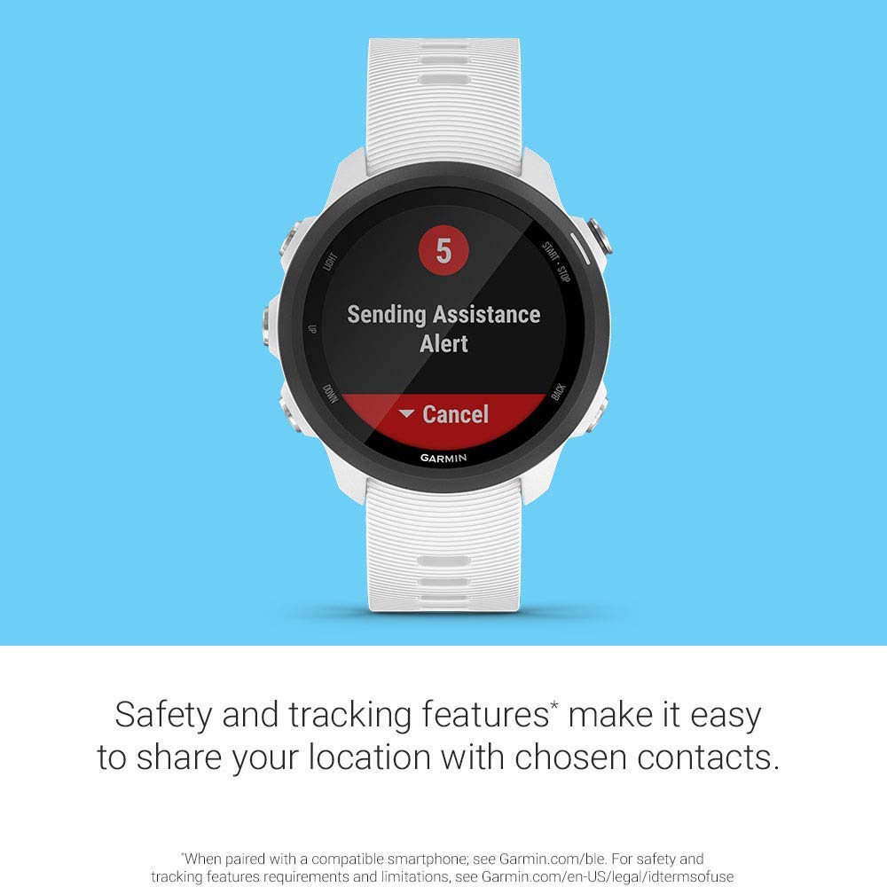 Garmin Forerunner 245 Music GPS Running Smartwatch with Music, Running Dynamics and Training Status, White (Renewed)