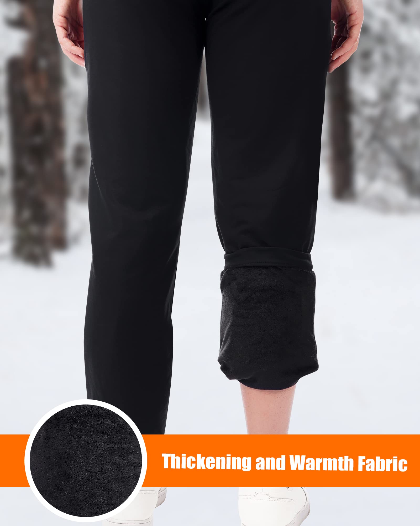 HEITEGTAK Women's Heated Pants with 10000mAh Battery Pack, Warm Soft Heated Pant8pcs Heating Pads, 3 Temperature Control