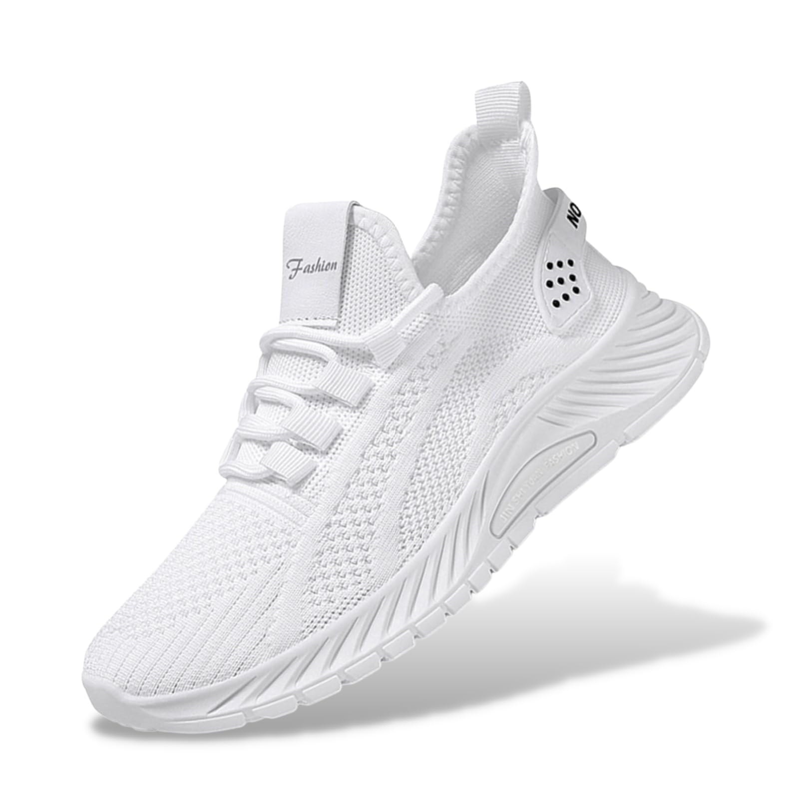 HiGropcore Women's Running Shoes Fashion Sneakers, Lightweight Mesh Walking Shoes Athletic Casual Sport Shoes Low-Top HN4-25 White