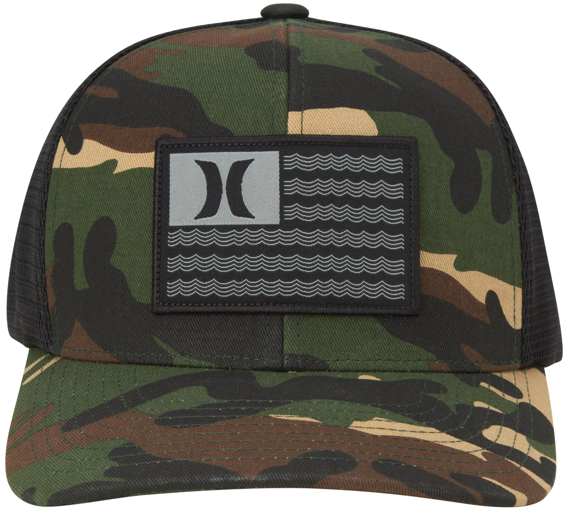 Hurley Men's Hat - Icon Flag Mesh Stretch Fitted Trucker Cap, Size Large-X-Large, Navy