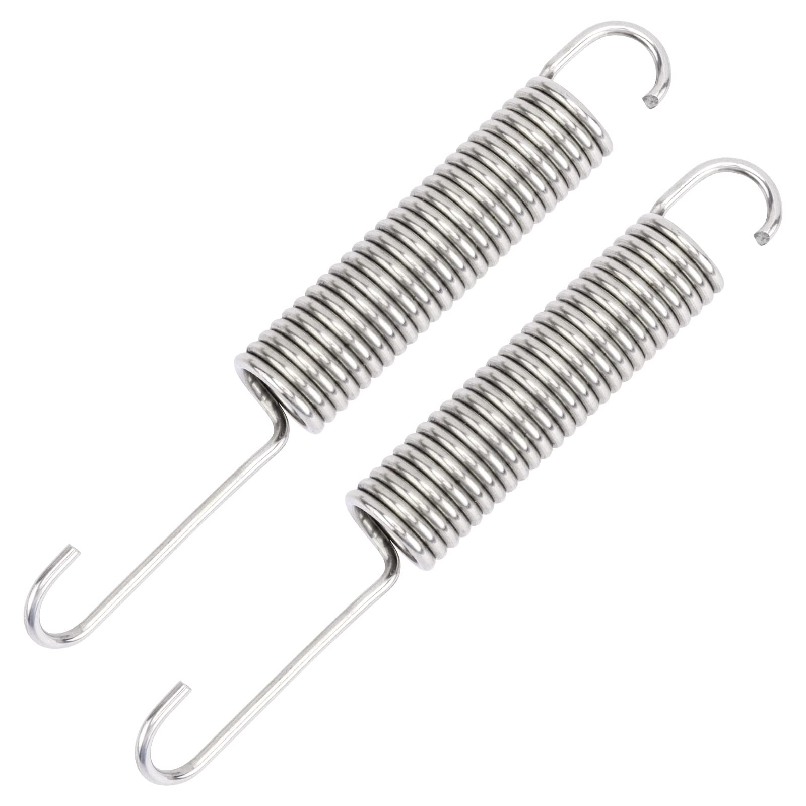 GNPADR 4-1/4inch (2Pcs) Stainless Steel Replacement Recliner Sofa Chair Mechanism Tension Spring - Long Neck Hook Style