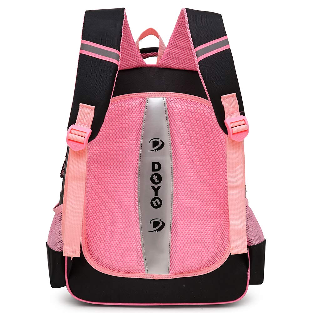Hasp Cute Unicorn Face Diamond Sequins Waterproof Princess School Backpack Girls Book Bag (Black)